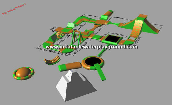 Kommerzieller erstaunlicher aufblasbarer Wasser-Park mit Saturn, 0.9mm PVC-Plane