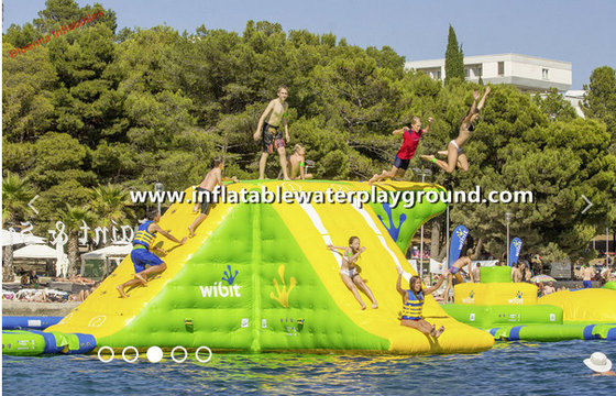 Colorful PVC Tarpaulin Inflatable Water Games , Inflatable Action Water Tower