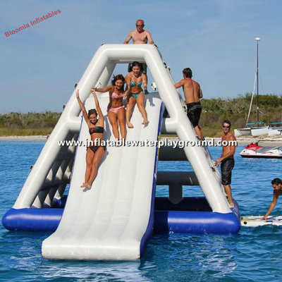 Floating Water Park Games Inflatable Jungle Joe With Slide In Lake / Sea