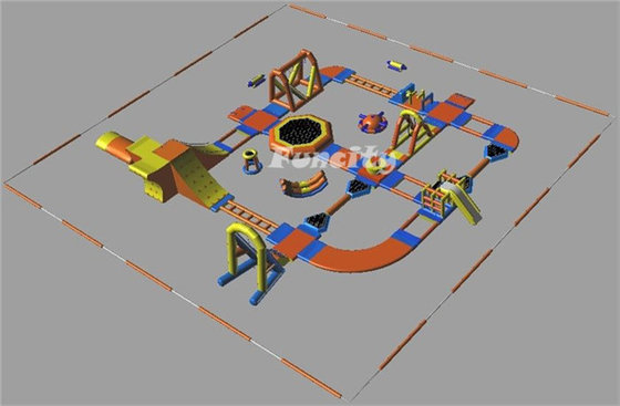 Large Commercial Inflatable Water Toys 0.9MM PVC Tarpaulin For Water Park