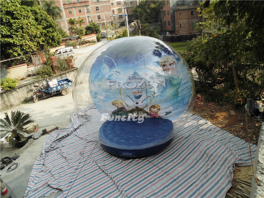 CE Outdoor Snow Globe Inflatable / Airblown Snow Globe For Events
