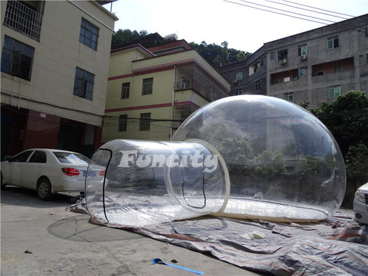 0.8 0.9mm PVC Tarpaulin Inflatable Bubble Tent With White Zipper Promotion Use