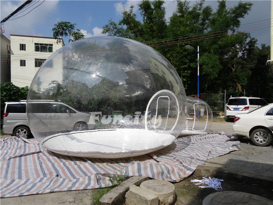 0.8 0.9mm PVC Tarpaulin Inflatable Bubble Tent With White Zipper Promotion Use