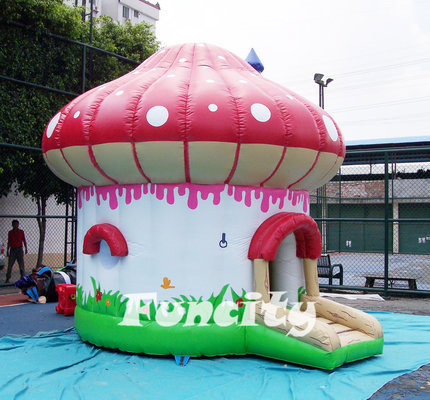 Moothroom Commercial 0.55mm PVC Inflatable Bouncy House 3.5m Diameter Red / White