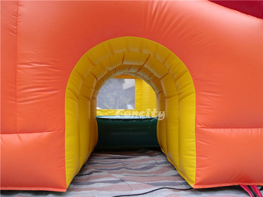 6mx5.5mx3m Red Commercial Bounce House Fire Retardant EN14960