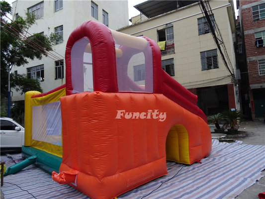6mx5.5mx3m Red Commercial Bounce House Fire Retardant EN14960