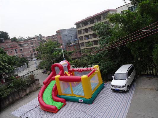 6mx5.5mx3m Red Commercial Bounce House Fire Retardant EN14960