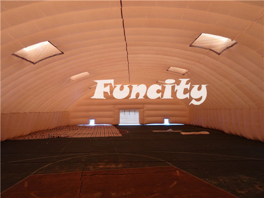 Size 54x12x1.5m Air tight 0.55mm PVC Tarpaulin Inflatable Tent For Exhibition