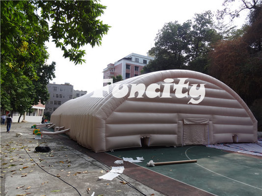 Size 54x12x1.5m Air tight 0.55mm PVC Tarpaulin Inflatable Tent For Exhibition
