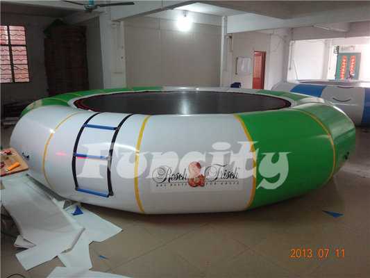 0.9mm PVC Tarpaulin Inflatable Water Trampoline For Amusement Water Park