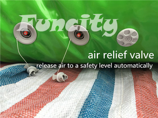 7x7M Amusement Water Park Inflatable Water Toys , Green Inflatable Water Tampoline