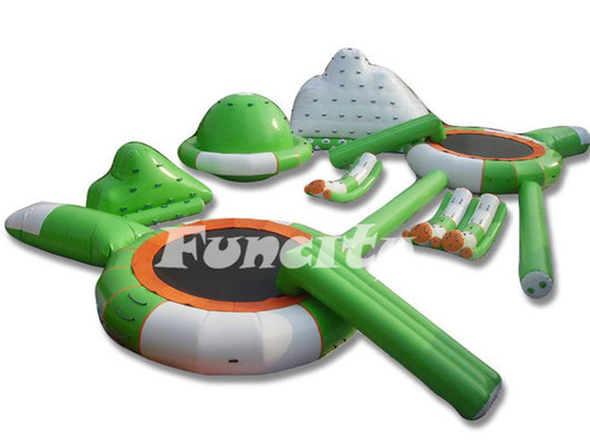0.9mm PVC Tarpaulin Inflatable Water Park Water Trampoline Iceberg / Enclosure
