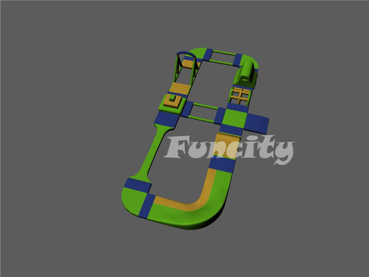 Size 20*8M Inflatable Floating Water Park For Ocean , Inflatable Water Games