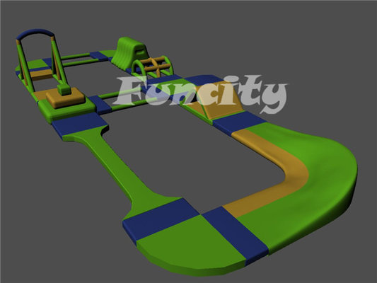 Size 20*8M Inflatable Floating Water Park For Ocean , Inflatable Water Games