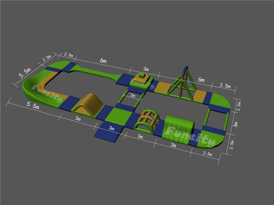 Size 20*8M Inflatable Floating Water Park For Ocean , Inflatable Water Games