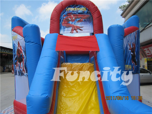 Spiderman Size 7.5*4.5*4M 0.55mm PVC Tarpaulin Inflatable Water Trampoline Combo Bouncer