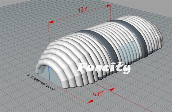 Air tight 0.55mm PVC Tarpaulin Mobile Structure Inflatable Exhibition Tent Size 24x12x4m