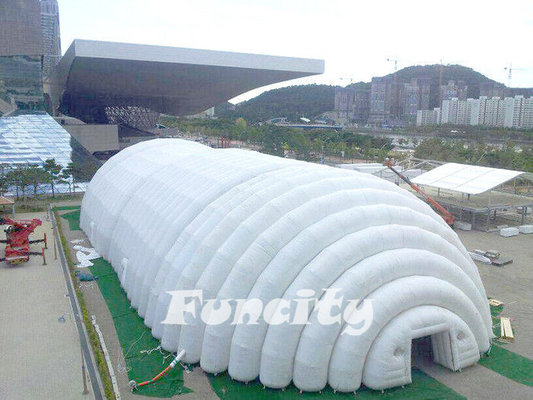 Air tight 0.55mm PVC Tarpaulin Mobile Structure Inflatable Exhibition Tent Size 24x12x4m
