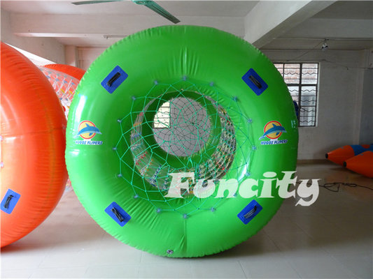 Outdoor Green Color Inflatable Walk On Water Ball For Adults / Kids