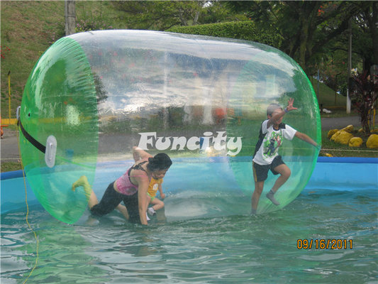 Pink and Transparent Single Layer Inflatable Water Roller with TIZIP Zipper and Velcro