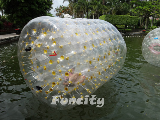Cylinder PVC Inflatable Water Roller with Colourful Cable Loop