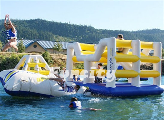 Portable Inflatable Water Toys  Custom Jungle Gym for Water Sports / Seaside