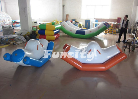 OEM Lake PVC Tarpaulin Water Totter Inflatable Water Toys for Kids 0.9MM