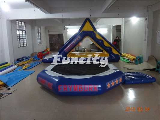 0.9MM Thickness Plato PVC Tarpaulin inflatable slide / Inflatable Water Toys for kids