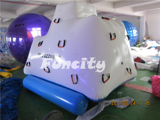 0.9MM PVC Tarpaulin White Color Inflatable Rock Slide for Summer Water Game and Water Sports