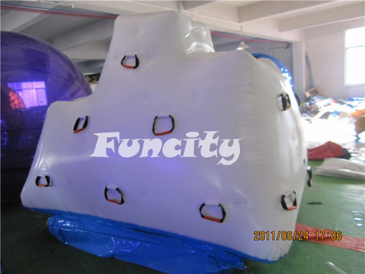0.9MM PVC Tarpaulin White Color Inflatable Rock Slide for Summer Water Game and Water Sports