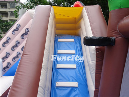 Print Logo 8m x 6m x 4m Playground Inflatable Fun City With Air Blower