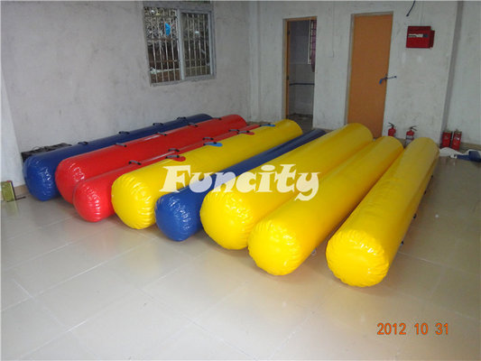 Yellow / Red Color Inflatable Buoys For Water Park , Water Fence / Inflatable Buoys