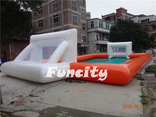 0.6mm Plato Pvc Tarpaulin Inflatable Football Field Commercial Soccer Inflatable Games