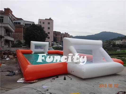 0.6mm Plato Pvc Tarpaulin Inflatable Football Field Commercial Soccer Inflatable Games