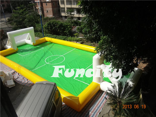 Sealed Inflatable Football Games Inflatable Football Pitch Logo Printed