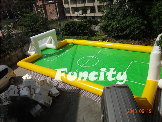 Sealed Inflatable Football Games Inflatable Football Pitch Logo Printed