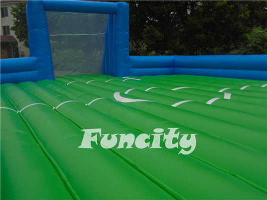 Double Layer Bottom Inflatable Soccer Field Giant Football Playground For School