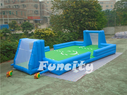Double Layer Bottom Inflatable Soccer Field Giant Football Playground For School