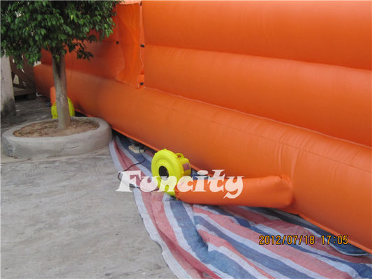 0.55mm Pvc Tarpaulin Inflatable Football Field With Pillar And Net