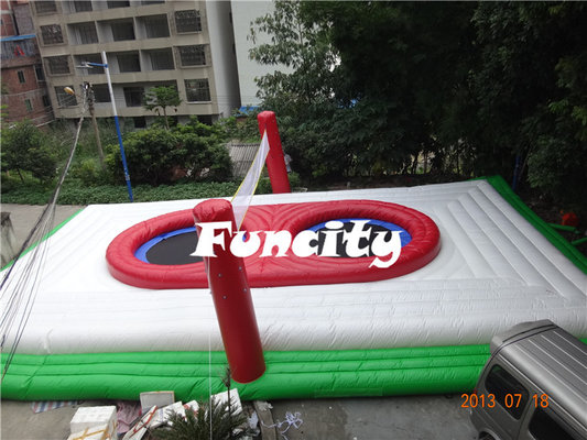 Portable PVC Colorful inflatable bossaball court games for volleyball