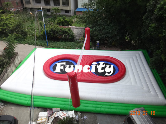 Portable PVC Colorful inflatable bossaball court games for volleyball