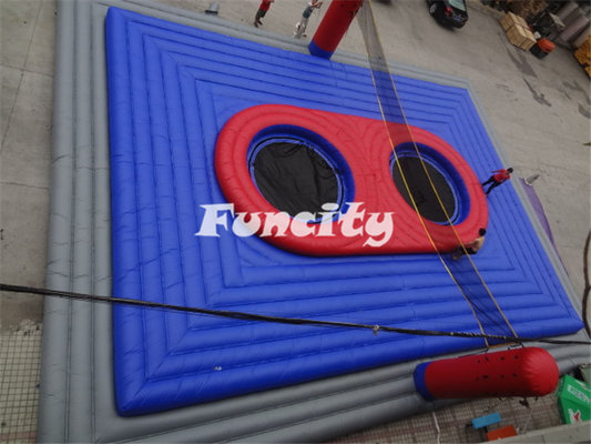 0.55mm PVC Tarpaulin Inflatable Volleyball Game for Inflatable Sports Game with Stainless Steel Trampoline