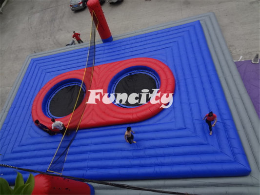 0.55mm PVC Tarpaulin Inflatable Volleyball Game for Inflatable Sports Game with Stainless Steel Trampoline