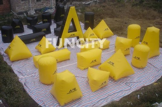 26PC Paintball Bunker Inflatable Sport Games Yellow and Black