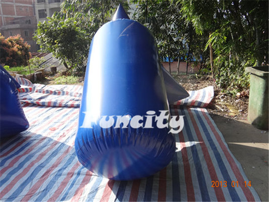Blue Inflatable Sport Games 27PC Paintball Bunker Silk Printing