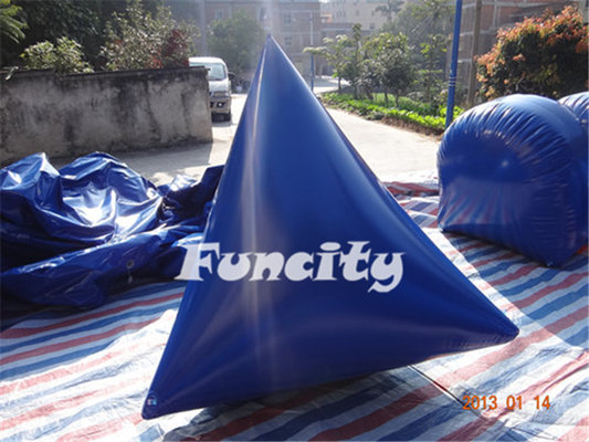 Blue Inflatable Sport Games 27PC Paintball Bunker Silk Printing