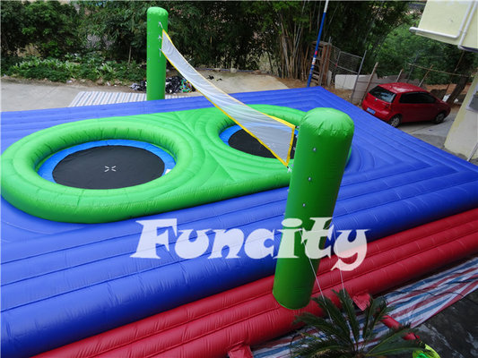 0.55mm PVC Tarpaulin Colorful Inflatable Sport Games For Inflatable Volleyball Court