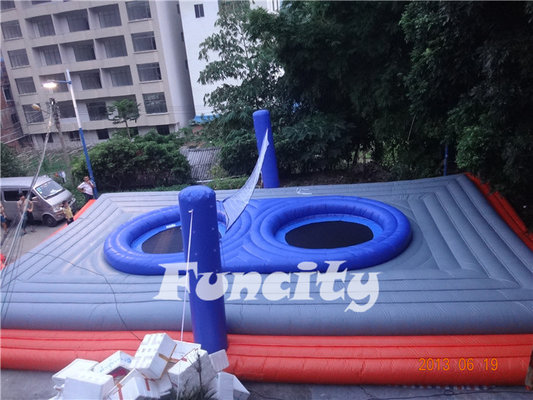 0.55mm PVC Tarpaulin Colorful Inflatable Sport Games For Inflatable Volleyball Court