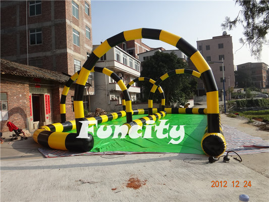 0.6mm PVC Tarpaulin Colorful Inflatable Zorb Track for Grassland Inflatable Sports Games