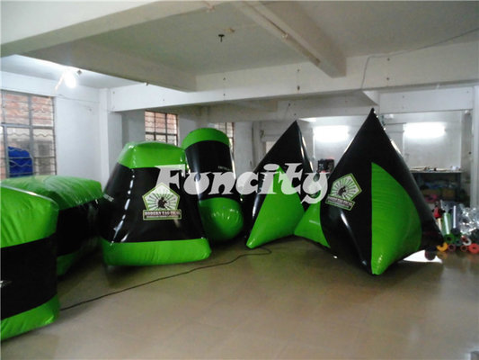 Durable 0.6mm PVC Tarpaulin Inflatable Paintball Bunker with Bow Arrow Shooting Games